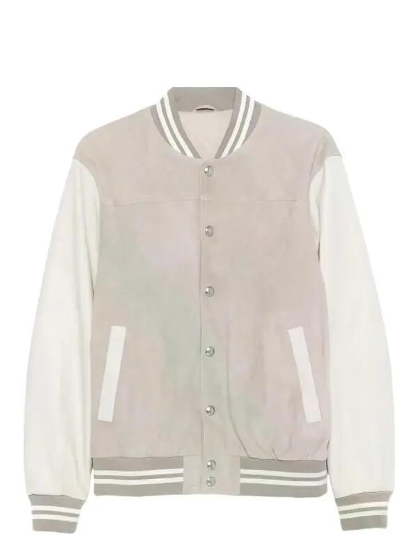 Eleventy Paneled Bomber Jacket - Green