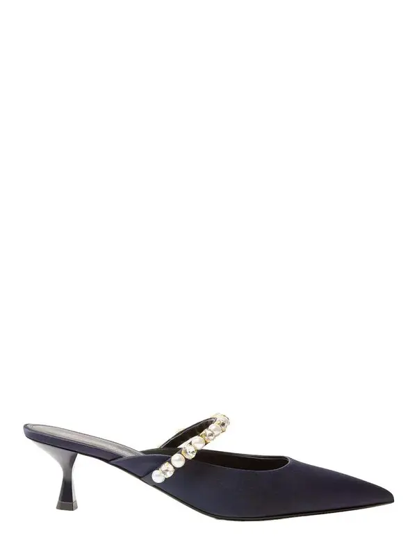 Stella McCartney Pearl-embellished Heeled Sandals - Blue