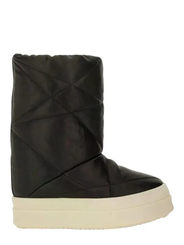 Rick Owens Quilted Platform Boots - Black