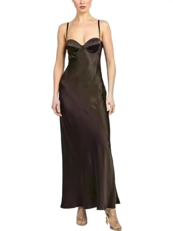 L'Agence Sayla Bias-cut Gown - Brown