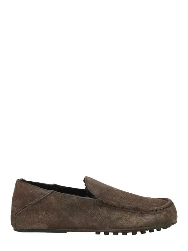 TOD'S Suede Flat Loafers - Brown