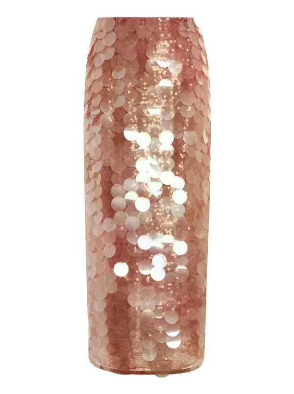 16Arlington Dia Sequinned Midi Skirt - Pink