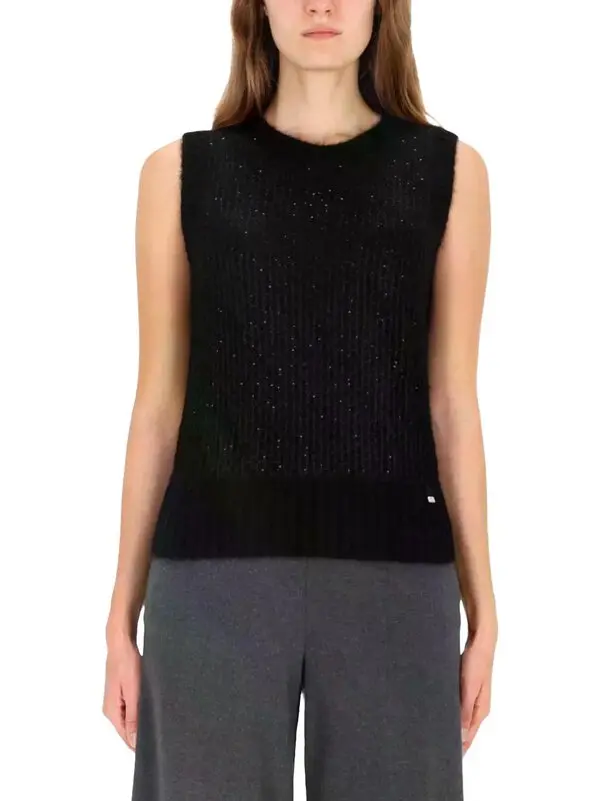 Herno Knitted Sleeveless Top - Black