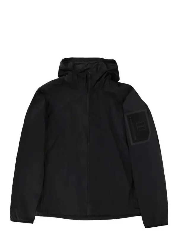BOSS Zip Hooded Jacket - Black