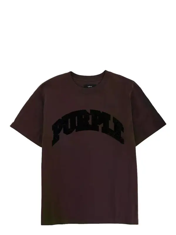 PURPLE BRAND Logo-print T-shirt - Brown