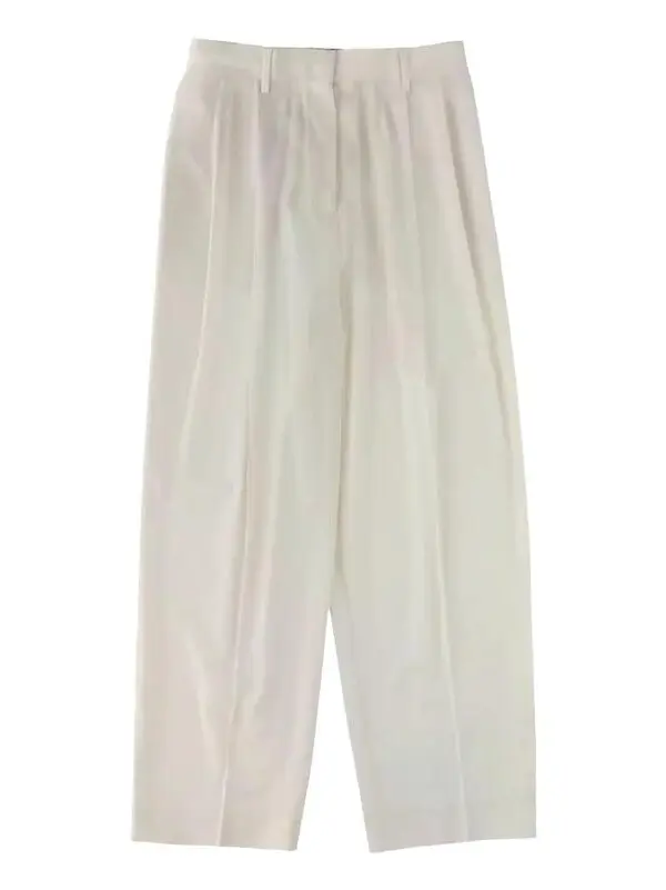 Fabiana Filippi Pleated Wide-leg Trousers - White