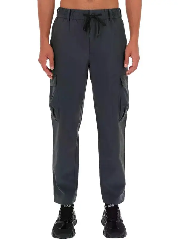 Versace Drawstring-waist Cargo Trousers - Grey