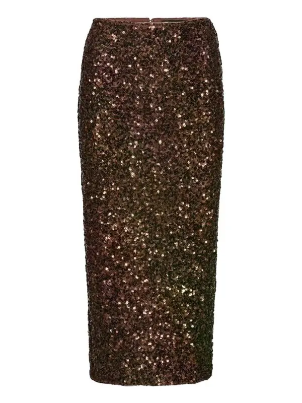 Remain Birger Christensen Sequin-embellished Midi Skirt - Brown