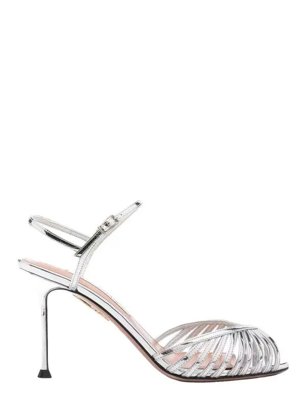 AQUAZZURA Hold Me Heeled Sandals - Silver