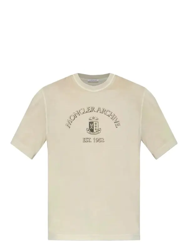 Moncler Printed T-shirt - Neutrals
