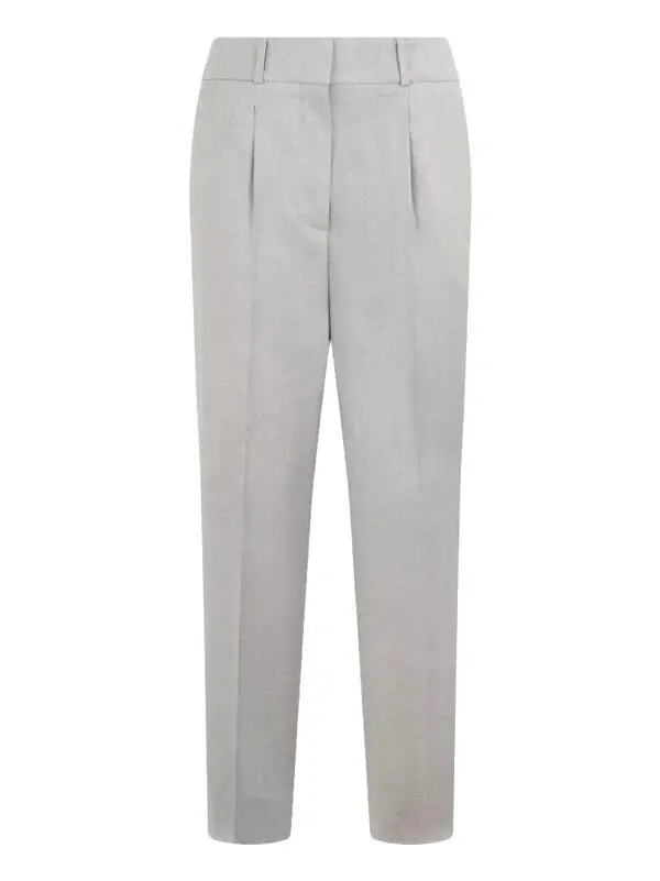 Peserico Pleated Straight Trousers - Grey
