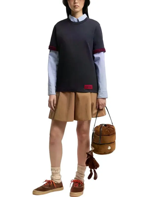 Moncler Contrasting Trim T-shirt - Blue