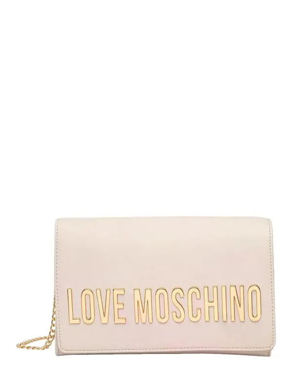 Moschino Logo-appliqué Cross Body Bag - Neutrals