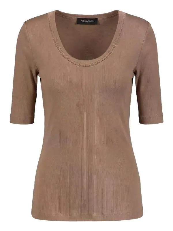 Fabiana Filippi Embellished Top - Brown