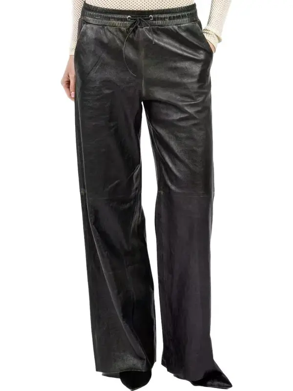 GIORGIO BRATO Drawstring-waist Trousers - Black
