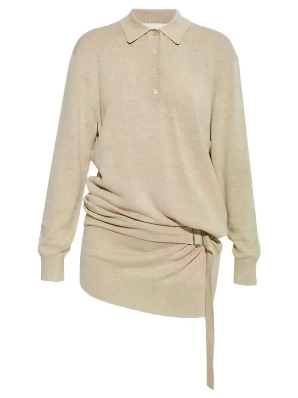 Isabel Marant Bathilde Drape Mini Dress - Neutrals