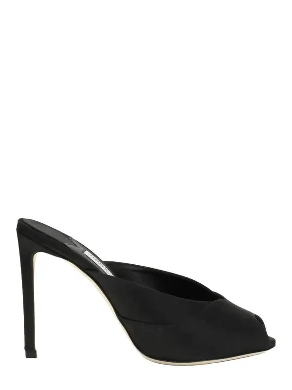 JIMMY CHOO Brigitte Peep-toe Heeled Mules - Black