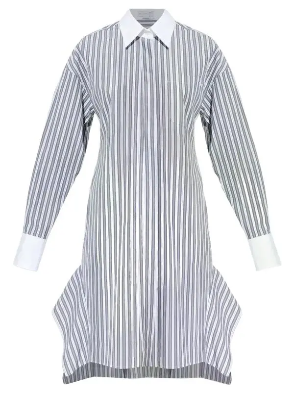Stella McCartney Striped Shirt Dress - Grey