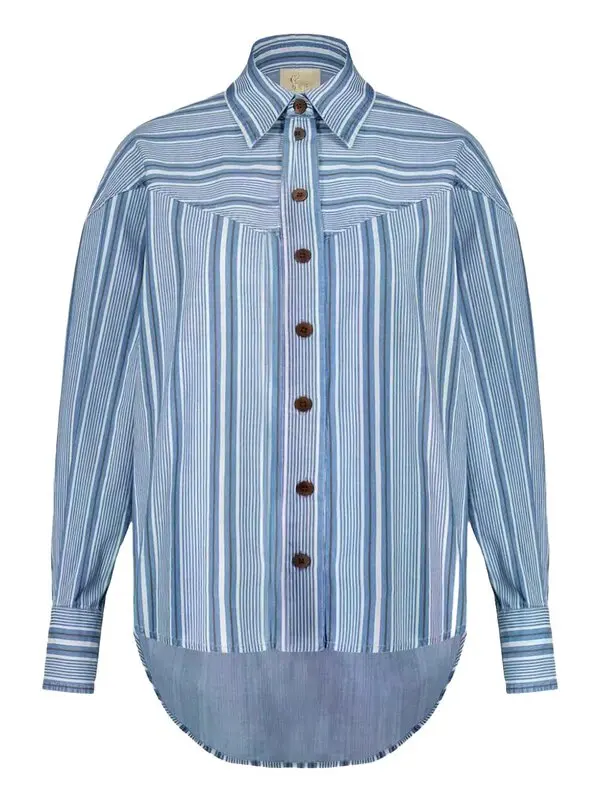 PAULA Striped Shirt - Blue