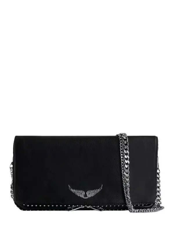 Zadig&Voltaire Wings Stud Shoulder Bag - Black