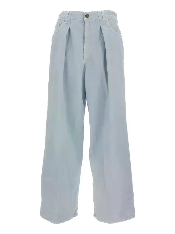 HAIKURE Candy Pleated Wide-leg Jeans - Blue