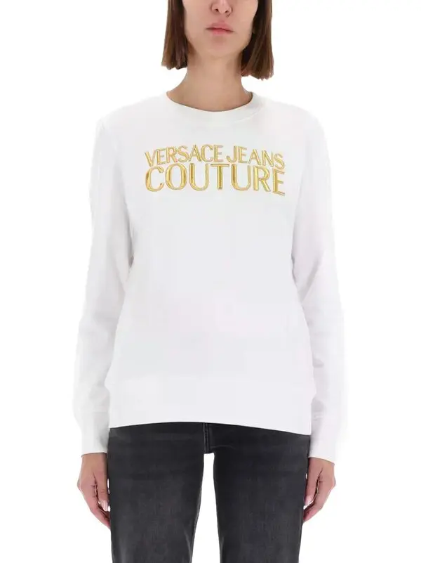Versace Logo-embroidered Sweatshirt - White