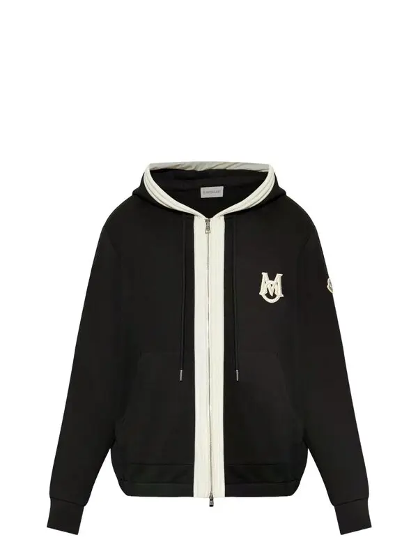 Moncler Logo-appliqué Hoodie - Black