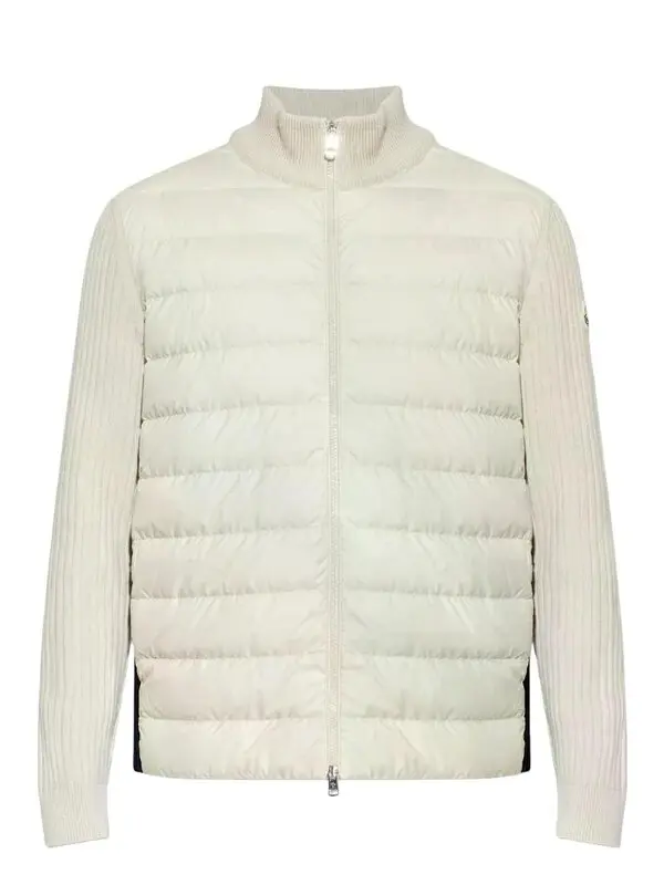 Moncler Padded Ribbed Jacket - Neutrals