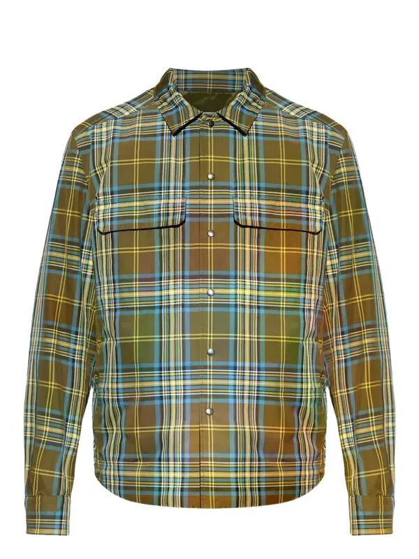 Moncler Checked Chest-pocket Overshirt - Green