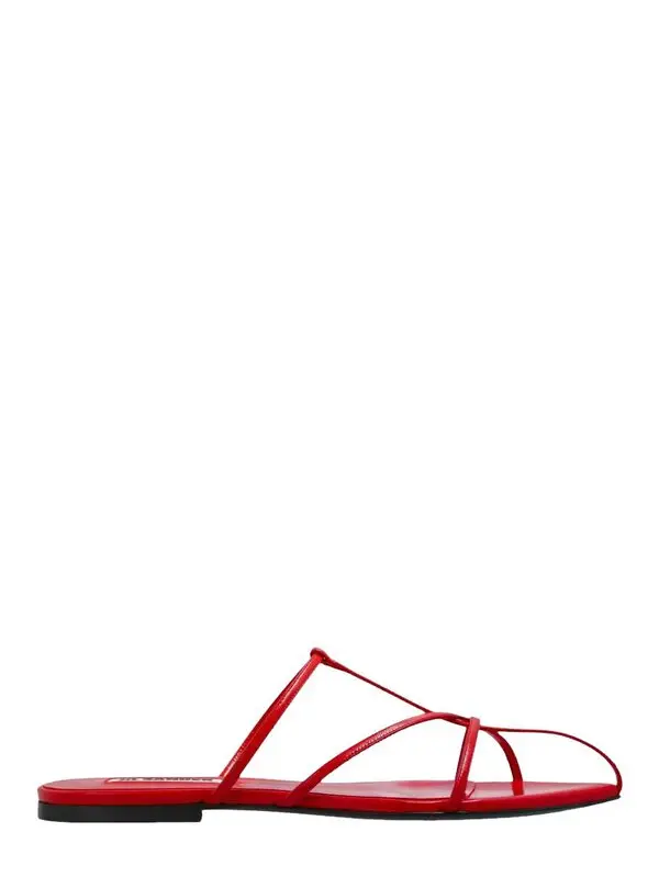 JIL SANDER Strappy Flat Sandals - Red