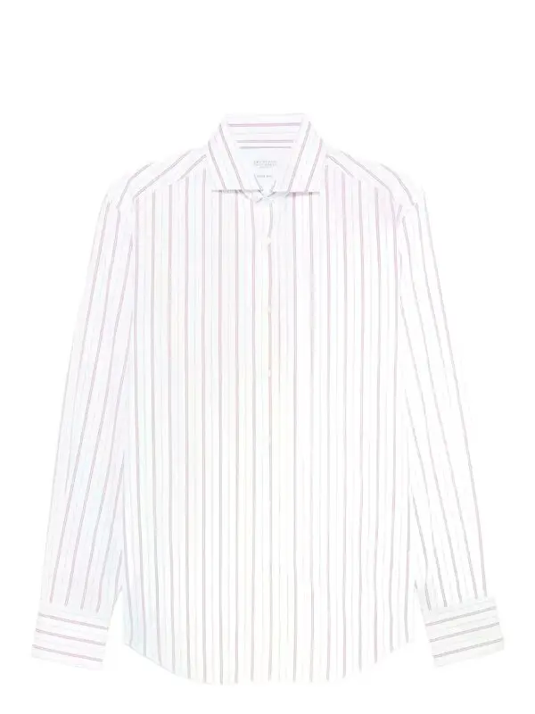 Brunello Cucinelli Striped Shirt - White