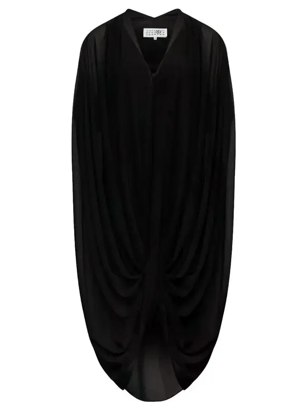 MAISON MARGIELA Draped Midi Dress - Black
