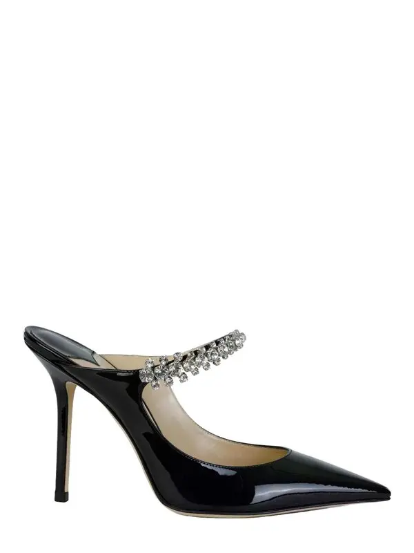 JIMMY CHOO Crystal-embellished Mules - Black
