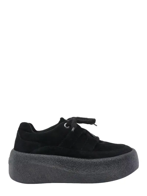 VIC MATIE Round-toe Suede Sneakers - Black