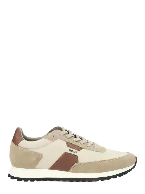 BOSS Parkour Runn Panelled Low-top Sneakers - Neutrals