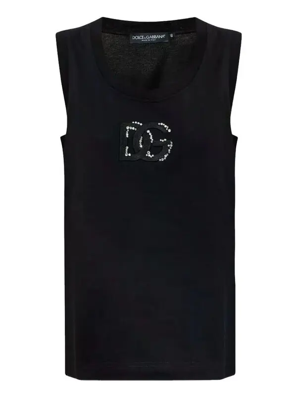 Dolce & Gabbana Logo-embellished Top - Black