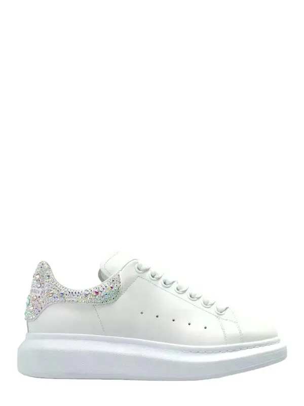 Alexander McQueen Embellished Lace-up Sneakers - White