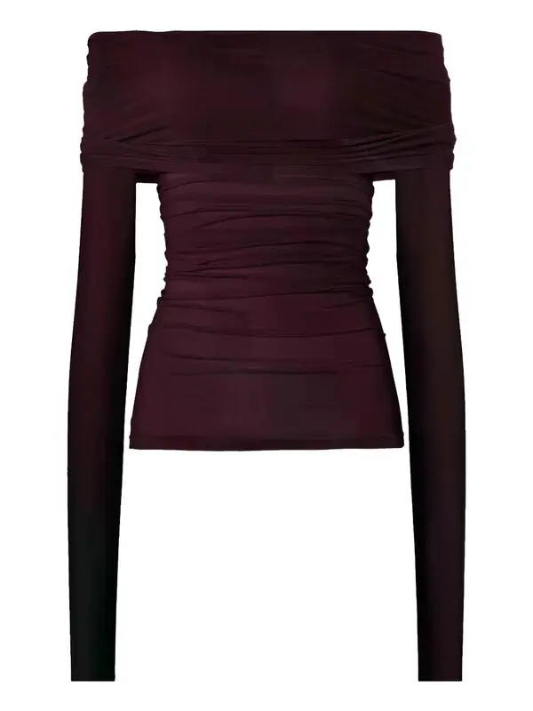 Wolford Draped Long-sleeve Top - Purple