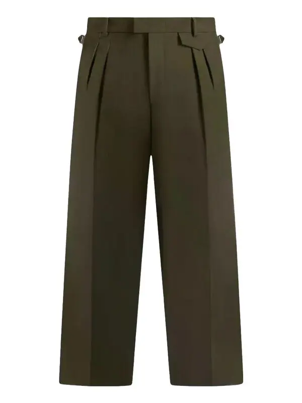 Manière De Voir Pleated Tailored Trousers - Green