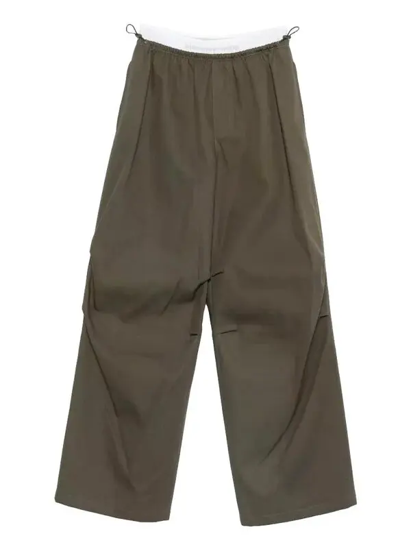 Alexander Wang Logo-waistband Trousers - Green