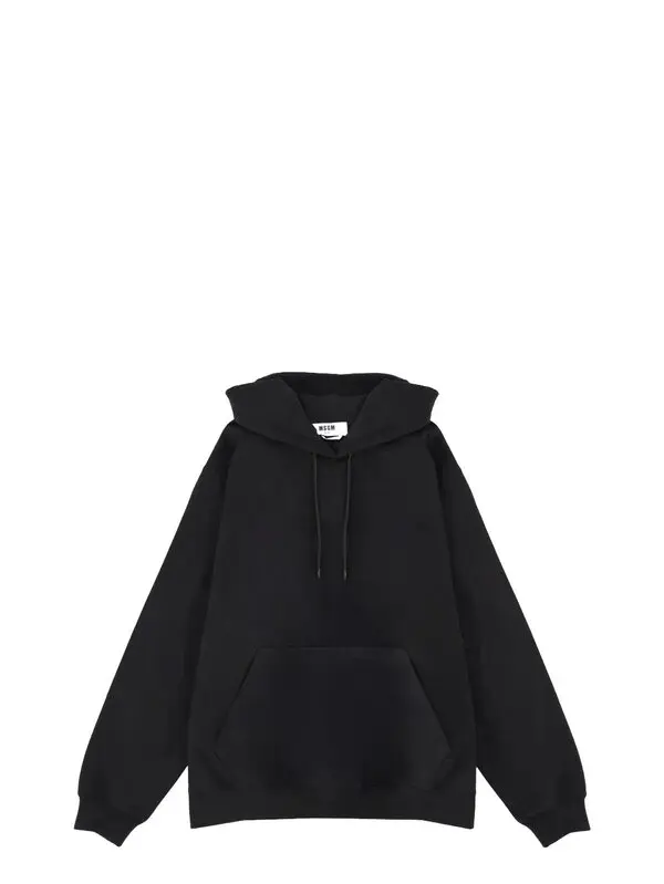 MSGM Drawstring Hoodie - Black