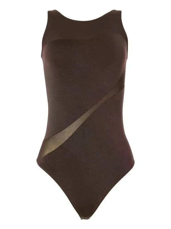 Wolford Shade Sleeveless String Body - Brown