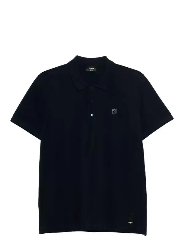 Fendi Logo-embroidered Polo Shirt - Blue