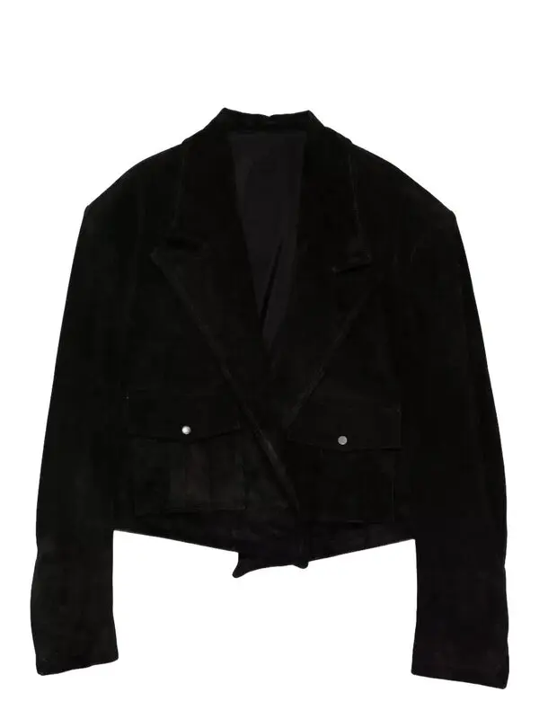 SALVATORE SANTORO Cropped Leather Jacket - Black