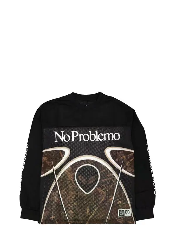 NO PROBLEMO Graphic-print Long-sleeve Sweatshirt - Black