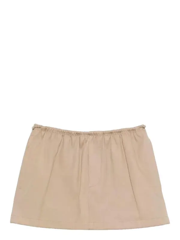 Alexander Wang Logo-waistband Mini Skirt - Neutrals