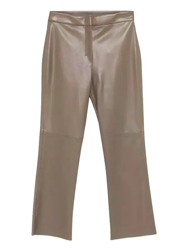 Max Mara Faux Leather Trousers - Brown
