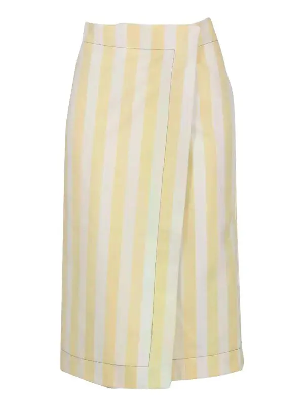 Sunnei Striped Wrap Skirt - Yellow