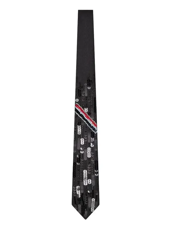 Thom Browne Sequin-embellished Tie - Black