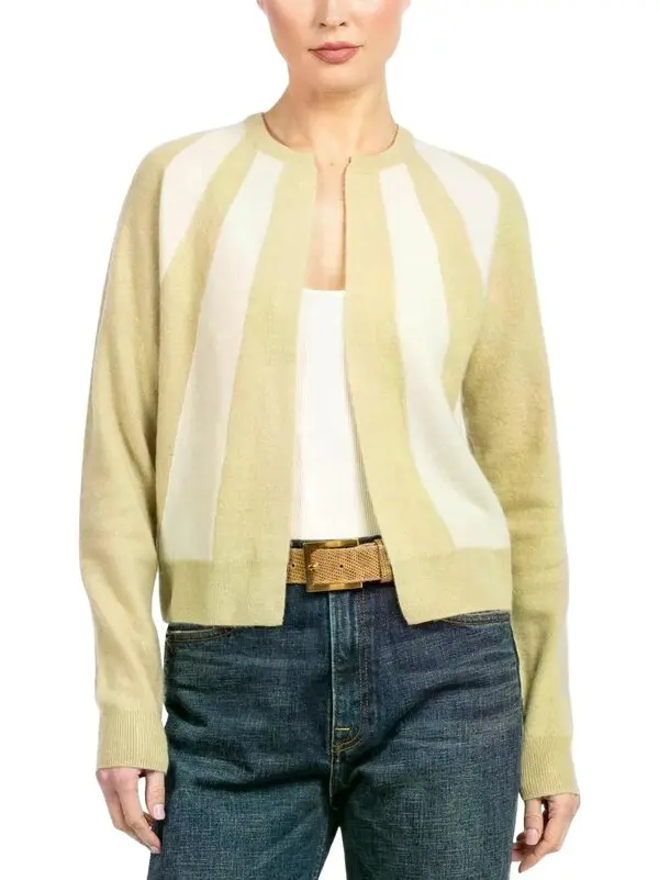 Frenckenberger Striped Sun Cardigan - Neutrals